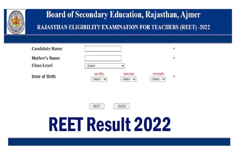 Rajasthan REET Result 2022 www.reetbser2022.in Level 1 & 2 Scorecard ...
