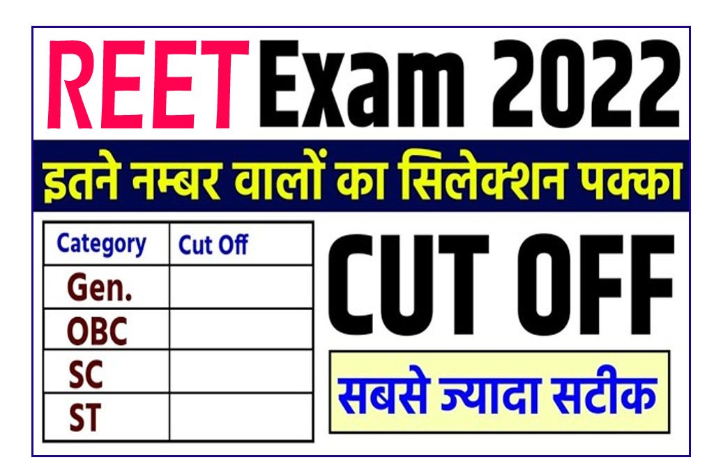 REET Cut Off 2022 Level 1 2 UR OBC SC ST Check BSER REET Cutoff