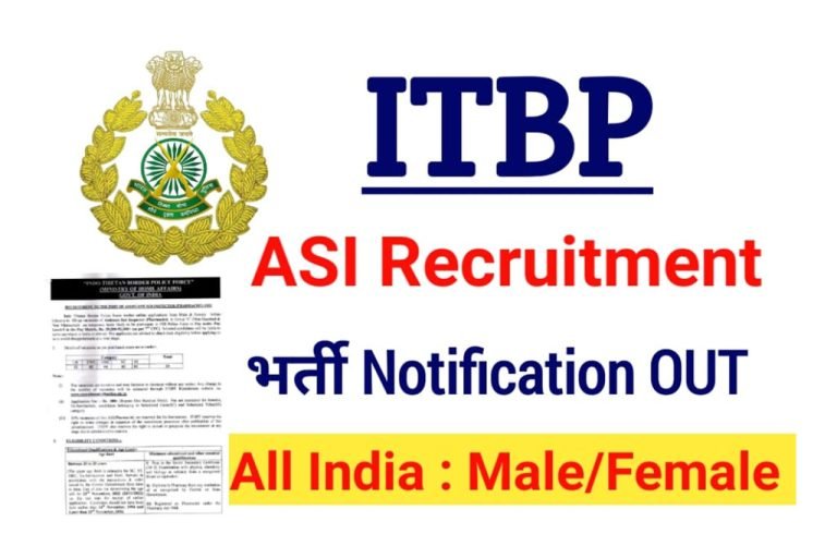ITBP Assistant Sub Inspector (ASI) Pharmacist Recruitment 2022 ...