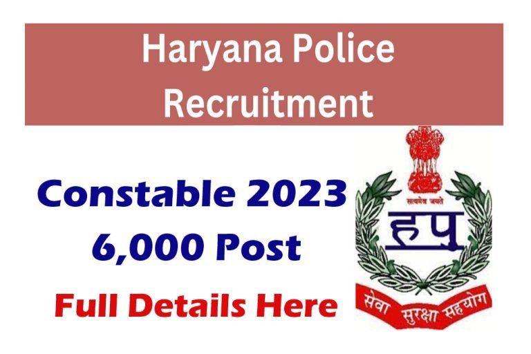 Haryana Police Constable Recruitment 2023 Online Form Vacancies, Police ...
