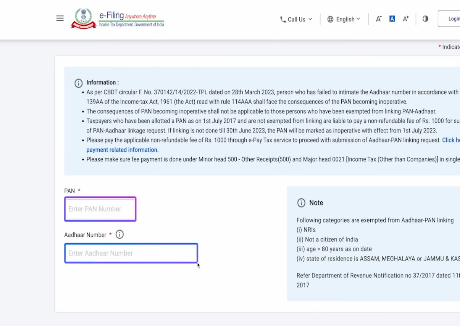 PAN Aadhaar Link Last Date, Status Check, Fees, Payment, Apply Online ...
