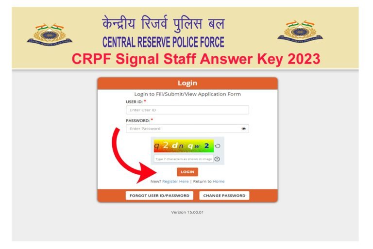CRPF Signal Staff Answer Key 2023 Link OUT for SI & ASI, Download PDF, Objection crpf.gov.in ...
