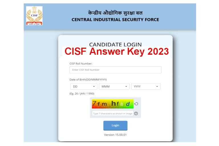 CISF HCM Answer Key 2023 OUT Download PDF All Shift www.cisfrectt.in ...