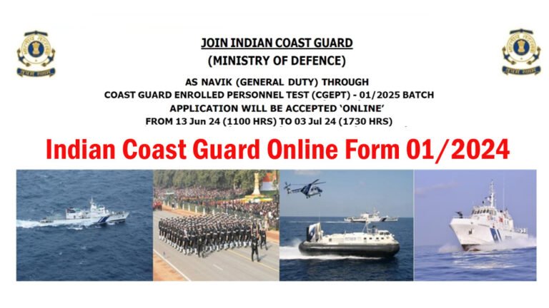 Indian Coast Guard Recruitment 2024 Notification for 01/2025 Batch, ICG ...