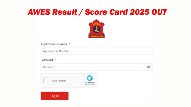 AWES Result 2025 Out Army Public School OST PRT, TGT & PGT Score Card ...