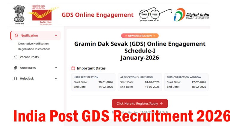India Post GDS Recruitment 2026 Online Form, Notification - All Jobs ...